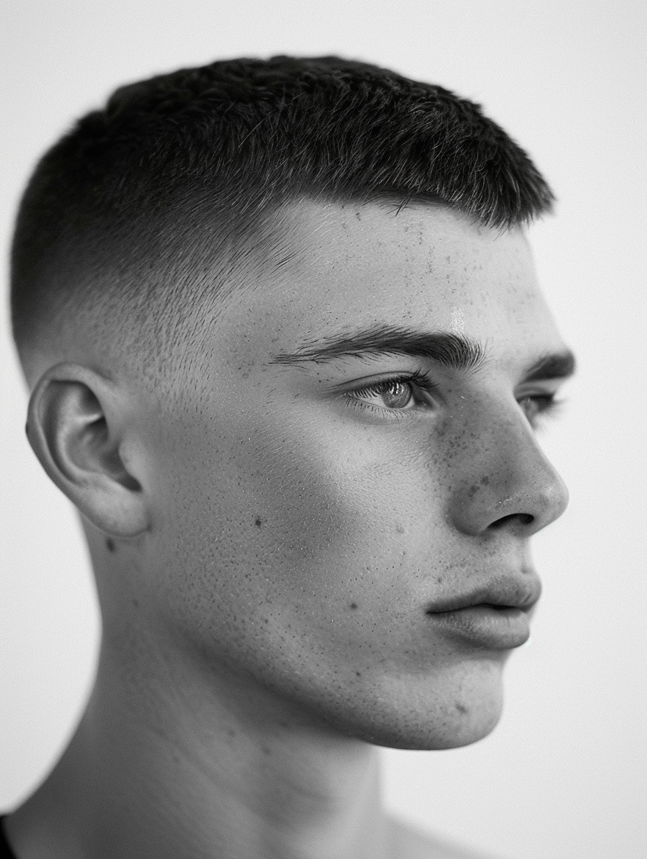 Kiểu tóc Crew Cut nam mạnh mẽ đậm chất quân đội với phong cách hiện đại ...